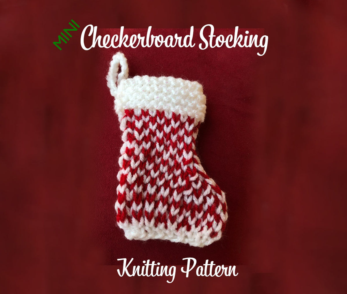 Mini Checkerboard Stocking Knitting Pattern – KnitSwag