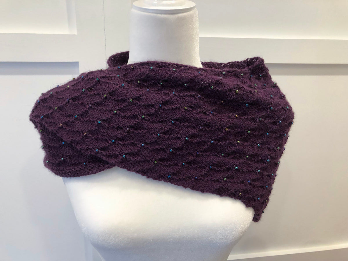 KNITTING PATTERN: Honeycomb "Bead, Bead" Crescent Shawl Pattern, easy – KnitSwag